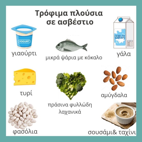 Τρόφιμα πλούσια σε ασβέστιο